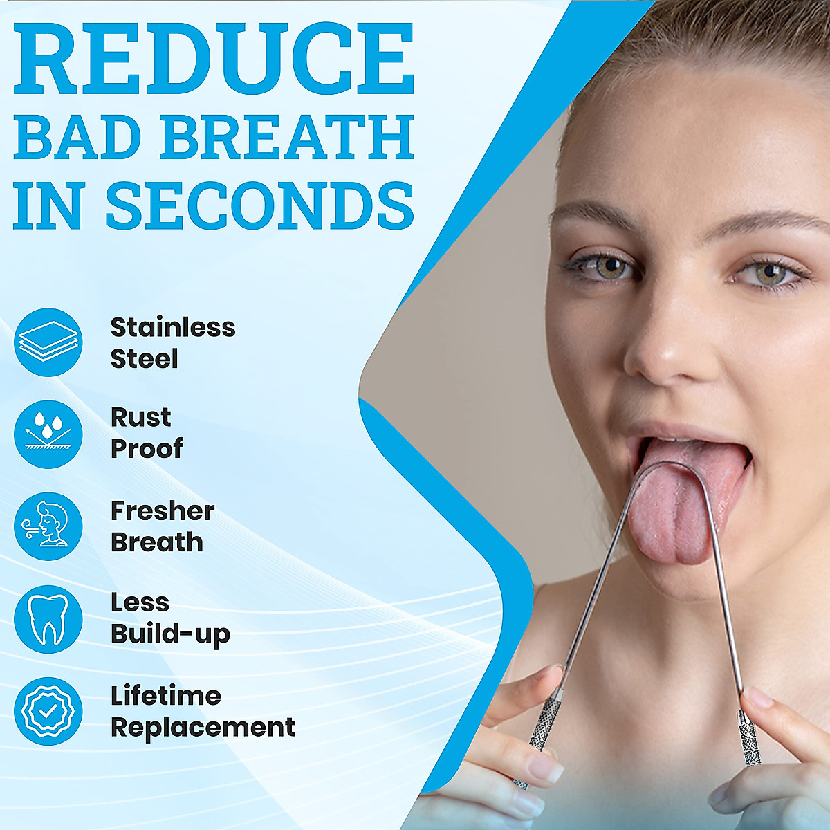 SV’s Tongue Scraper |Tongue Scraper for Adults & Kids |Tongue Scraper and Cleaner| Stainless Steel Tongue Scrapers | Bad Breath Treatment| Oral Care