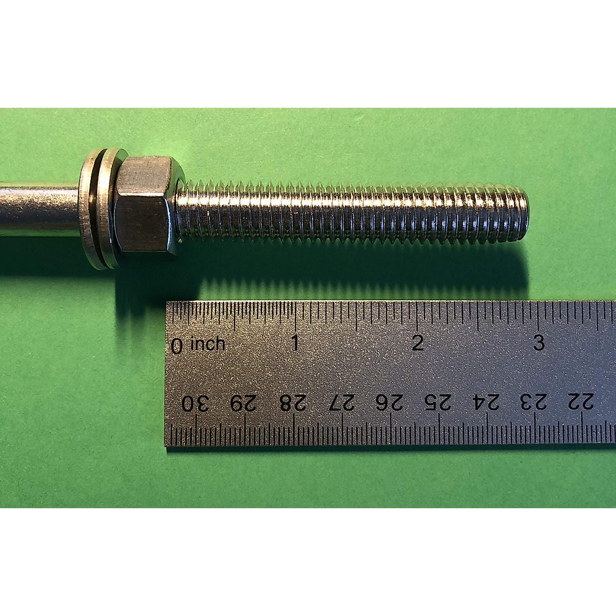 US STAINLESS Stainless Steel 316 Eye Bolt 1/2" x 12" Whitworth (1/2"-12) Short Thread Marine Grade Pitch of 12