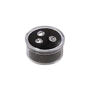 888 Display USA - 100 Black Foam Gem Jars Showcase with 2 pcs of Black Stackable Display Tray