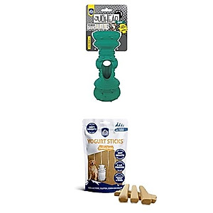 Himalayan Dog Chew Jughead Slim Dog Chew Holder + Yogurt Sticks, Prebiotic & Probiotics, Protein Rich, Lactose Free, Gluten Free, Corn Free, Grain Free, 5 Sticks, Peanut Butter Flavor | Bundle