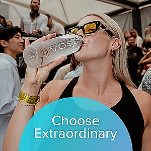 VOSS Premium Still Bottled Natural Water - BPA-Free - High Grade PET - Recyclable Plastic Water Bottles - Pure Drinking Water with Unique & Iconic Bottle Design - 12 Pack