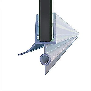 ELEGANT Shower Plastic Strip 28" Long Clear Vinyl Shower Door Bottom Seal Strips,Waterproof Rail for 3/8" Frameless Glass Shower Doors