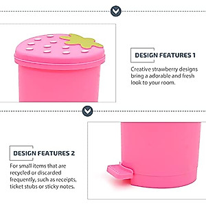 NUOBESTY Mini Desktop Wastebasket Mini Trash Can Tabletop Trash Can Small Garbage Bin with Lid Small