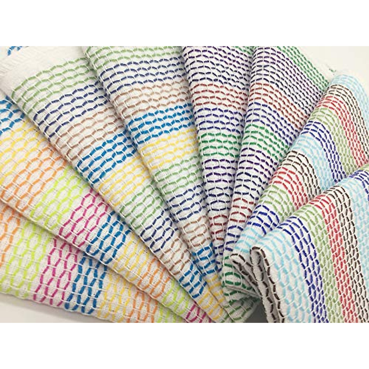 Mia'sDream Cleaning Rags Tidy Cotton Dish Cloths Dish Rags Cleaning Cloth, Absorbent Odor Free Dishcloths Kitchen Dish Towels, 13inch x 13inch 8 Pack Multi Colors