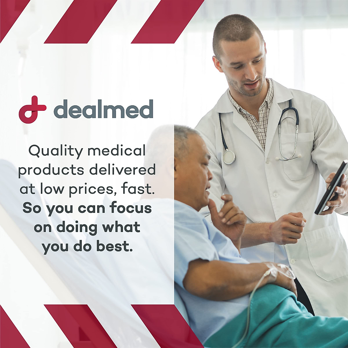 Dealmed 5" x 9" Abdominal (ABD) Combine Pads, Sterile, Individually Wrapped, Disposable, Latex-Free Wound Dressing for First Aid Kit and Medical Facilities, 20/Box (Pack of 1)