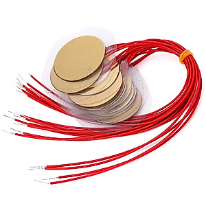 szzijia 20PCS 35mm Prewired Piezo Elements Buzzer Sounder Sensor Trigger Drum Disc