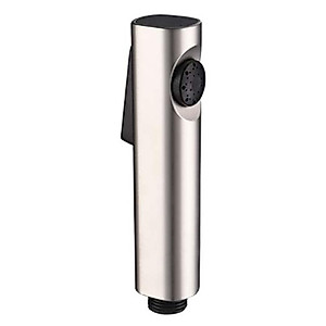 Brushed Nickel Faucet Bidet Sprayer Head Only, Biveah Plastic Handheld Bidet Sprayer Muslim Shower for Toilet, KXS034NA