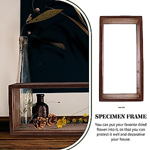 Dried Flowers Photo Frame Wood Vintage Glass Artwork Pressed Flower Display Frame Plant Specimen Herbarium Clip Photo Frame
