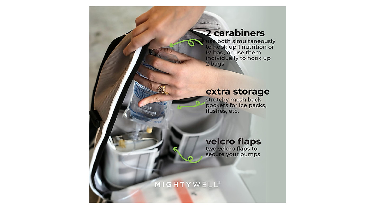 Mighty Well Fluid Motion Backpack for TPN & Medical Supplies
