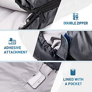 Forbidden Road Portable Single Sleep Bag for Camping Hiking Backpacking - Compression Bag Included (Black, 0 ℃ / 30 ℉)