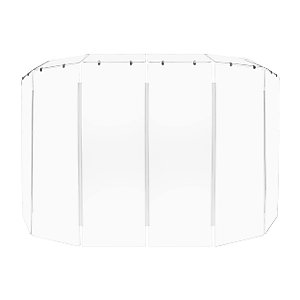 PENNZONI Drum Shield 6ft w/Living Hinges & Deflectors, Comes w/ 6 Drum Panels, Living Hinges & Deflectors, Premium Clear Acrylic Panels