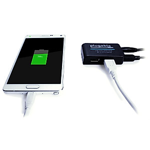 Plugable USB 2.0 4-Port High Speed Hub with 12.5W Power Adapter, Driverless