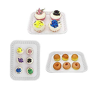 Set of 12 Pieces Cupcake Stands Plastic Dessert Stand Cupcake Holder Plate Serving Tray Fruit Plate for Wedding Birthday Party Fruits Desserts Candy Bar Display White