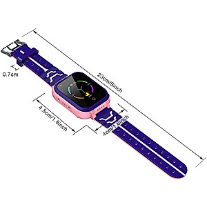 4G Kids Smart Watches, IP67 Waterproof LBS WiFi GPS Tracker Children Smartwatch Phone Call for Boys Girls, Touch Screen Cellphone Camera Voice Video Chat Anti-Lost SOS Learning Toy (Pink)