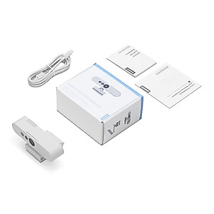 Lenovo HD 1080p Webcam (510 FHD) - Monitor Camera with 4X Digital Zoom, 95° Wide Angle, 360° Rotation Pan & Tilt - Desktop Cam with Dual Microphones & Windows Hello for Livestreaming & Conferences