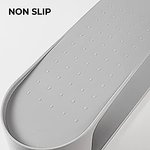 carrotez Shoe Slots Organizer 3 Pack - [Litem] Space Saving Shoe Organizer Rack for Closet - Easy Shoe Stacker, 9.84'' x 3.89'' x 4.26'' (Cool Grey, 3 Pack)