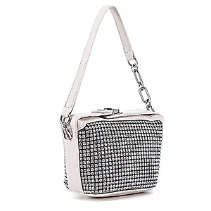 Beilaidisi Womens Crystal Rhinestone Shoulder Handbag Top Handle Hobo Tote Bags Leather Crossbody Bag