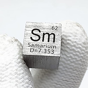 1PCS 10mm Samarium Element Cube for Element Collection 0.39" Sm Density Cube Periodic Table Collect DIYs Biz Gift