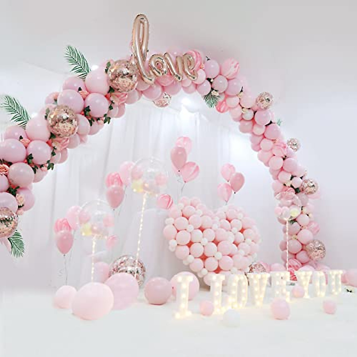 Pink Balloons 12inch Light Pink Balloons,50PCS Latex Pink Balloons for Birthday Wedding Baby shower Party Decoration
