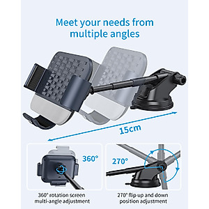 ANPULES Wireless Car Charger Mount for Google Pixel Fold, Dual Coil 15W Fast Charging Auto Clamping Car Charger for Pixel 8/ 8Pro, Dashboard Windshield Car Phone Holder for Google Pixel 7/7 Pro/6