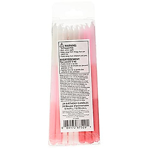 Papyrus Birthday Candles, Pink Ombre (24-Count)