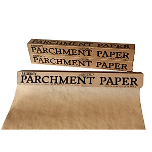 Regency Wraps Parchment Paper For Non-Stick Cooking and Baking, Lining Cookie Sheets, Cake Pans, Air Fryer and Microwave safe, Greaseproof, Natural, 20ft Roll (pack of 3)