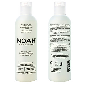 Noah Hair 1.1 Volumizing Shampoo - Organic Shampoo – Best Volumizing Shampoo - With Essential Oils and Hydrolysed Wheat Protein – Hair Products for Natural Beauty - 8.5 fl.oz (250 ml)