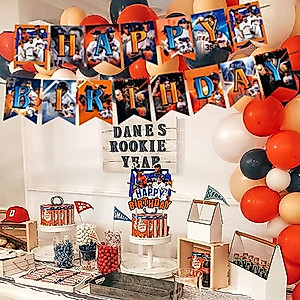 Astros Baseball Birthday Party Decorations ,Astros Baseball Birthday Party Favor with Banner, Ballons,Cake Topper, Cupcake Toppers for Boys Girls Fans Baseball Party Supplies