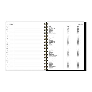 Blue Sky 2024 Weekly and Monthly Appointment Book and Planner, 8.5" x 11", Frosted Cover, Wirebound, Sheridan Black (137277-24)