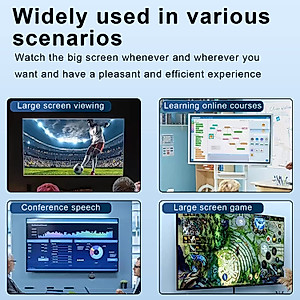 CatXQ 2.4G WiFi 4K Wireless HDMI Display Dongle | Horizontal & Vertical Screen Switching Compatible with iOS Android Windows for Mac TV Netebook Projector Monitor,Support Miracast,DLNA,Airplay