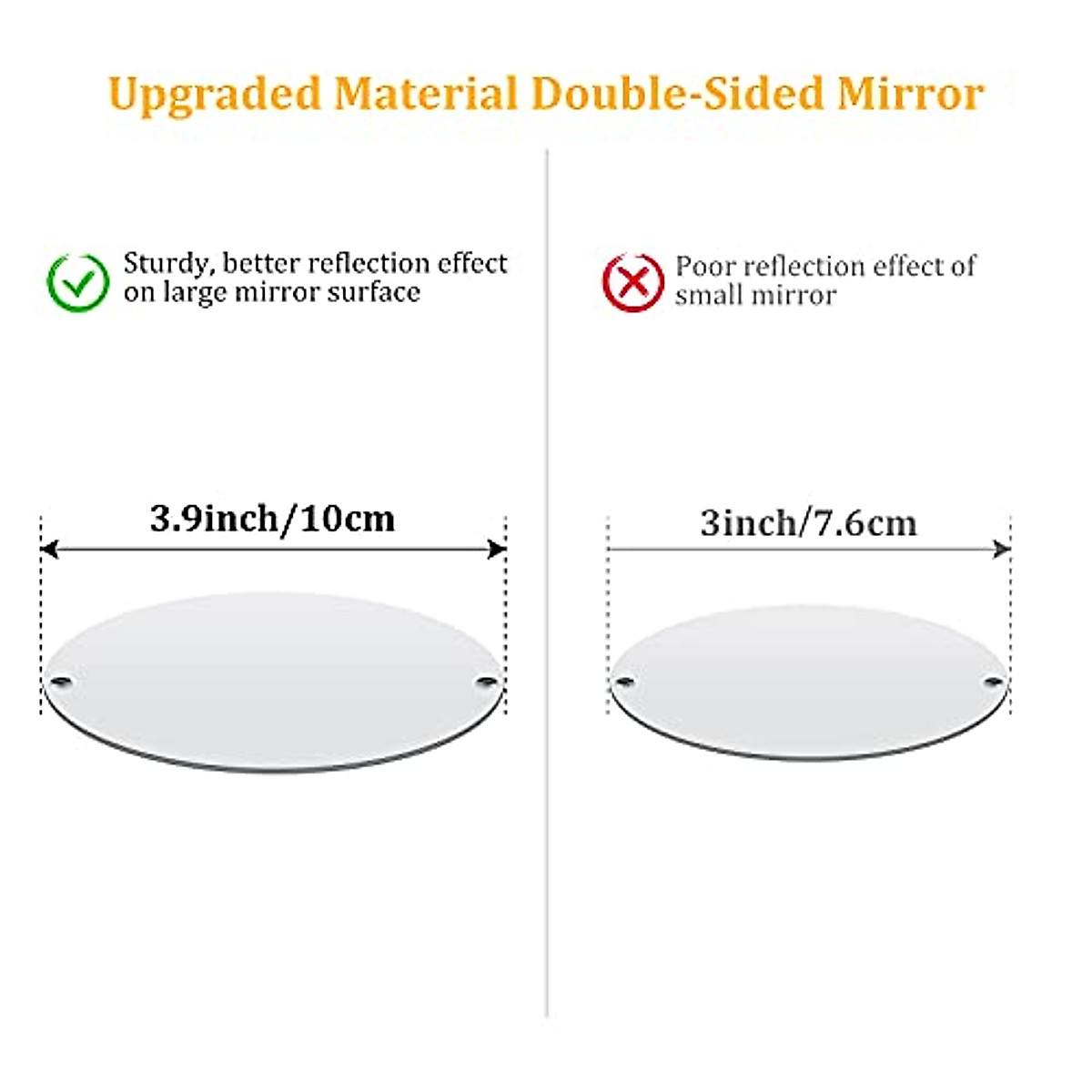 Firiglob 24 Pack Bird Scare Discs Set, 3.9 Inch Large Double-Sided Bird Reflectors, Upgraded Discs Set Reflective, Bird Scare Devices to Keep All Birds Away Like Woodpeckers, Pigeons, Ducks, Herons