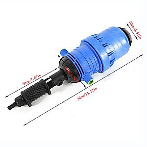 0.4%~4% Adjustable Fertilizer Injector Water Powered Chemical Liquid Doser Dispenser 4.4~660.43 Gallons/h Drip Irrigation Injector Dosing Pump for Industry Garden Hose Livestoc