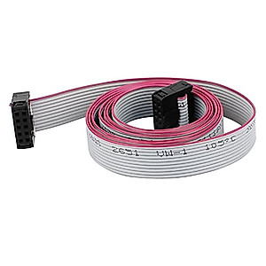 Aexit 2.54mm Pitch Cables & Interconnects 2 Row 10 Pins Female to Female IDC Connector Flat Power Cables Cable 1M