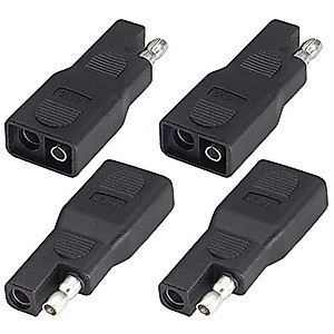 zdyCGTime SAE to SAE Polarity Reverse Adapter 2Pin SAE Connector Extension Solar Panel Power SAE Male to Female Plug Adapter Connectors,for Quick Disconnect Extension Cable(4Pack)