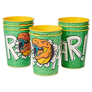 American Greetings Dinosaur Birthday Party Supplies, Reusable Party Cups (16 oz, 8-Count)
