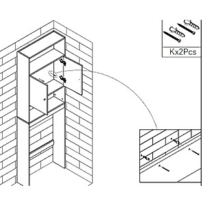 BOLGTO Bathroom Storage Cabinet Organizer, Bathroom Over Toilet Storage Cabinet with Adjustable Shelf & Anti-Dumping Device,25x7.9x77 inch, Gray