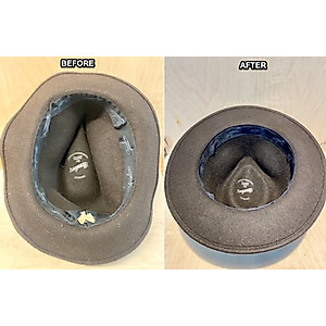 Paul Lashton Stiffener Set with Brush Hat Care Premium Solution Safe on All Materials Designed for Cotton Wool Felt Straw Panama Montecristi Baseball Caps, More Will Not Affect Texture Color Clear