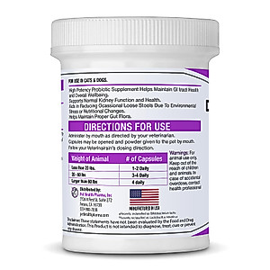 Vetbiome + High Potency Probiotics for Pets (40 Capsules) Made in U.S.A - NO Refrigeration Required !! (40 Caps (1 Pack))