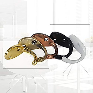 WEBI Coat Hooks Wall Mounted Robe Hooks Wall Hooks for Towel Closet Clothes Rail,10 Packs,White,XZG-WHT