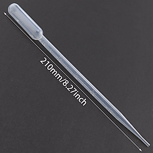 Heyous 100PCS Disposable Graduated Pipettes 5ML Plastic Transfer Pipettes Essential Oil Transparent Burette for Water Testing and Laboratory and Essential Oil