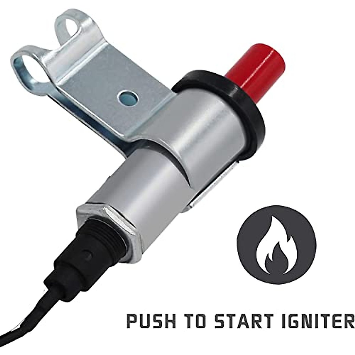 MENSI Propane Self Ignition High BTU Weed Torch Accessories Replacement Parts Piezo Push Button Igniter with Fixing Clamps And Spark Ceramic
