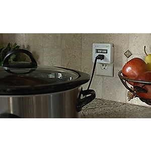 WiOn 50055 Indoor Wi-Fi Plug-In USB Wall Tap, 1 Grounded Outlet, 2 USB Ports