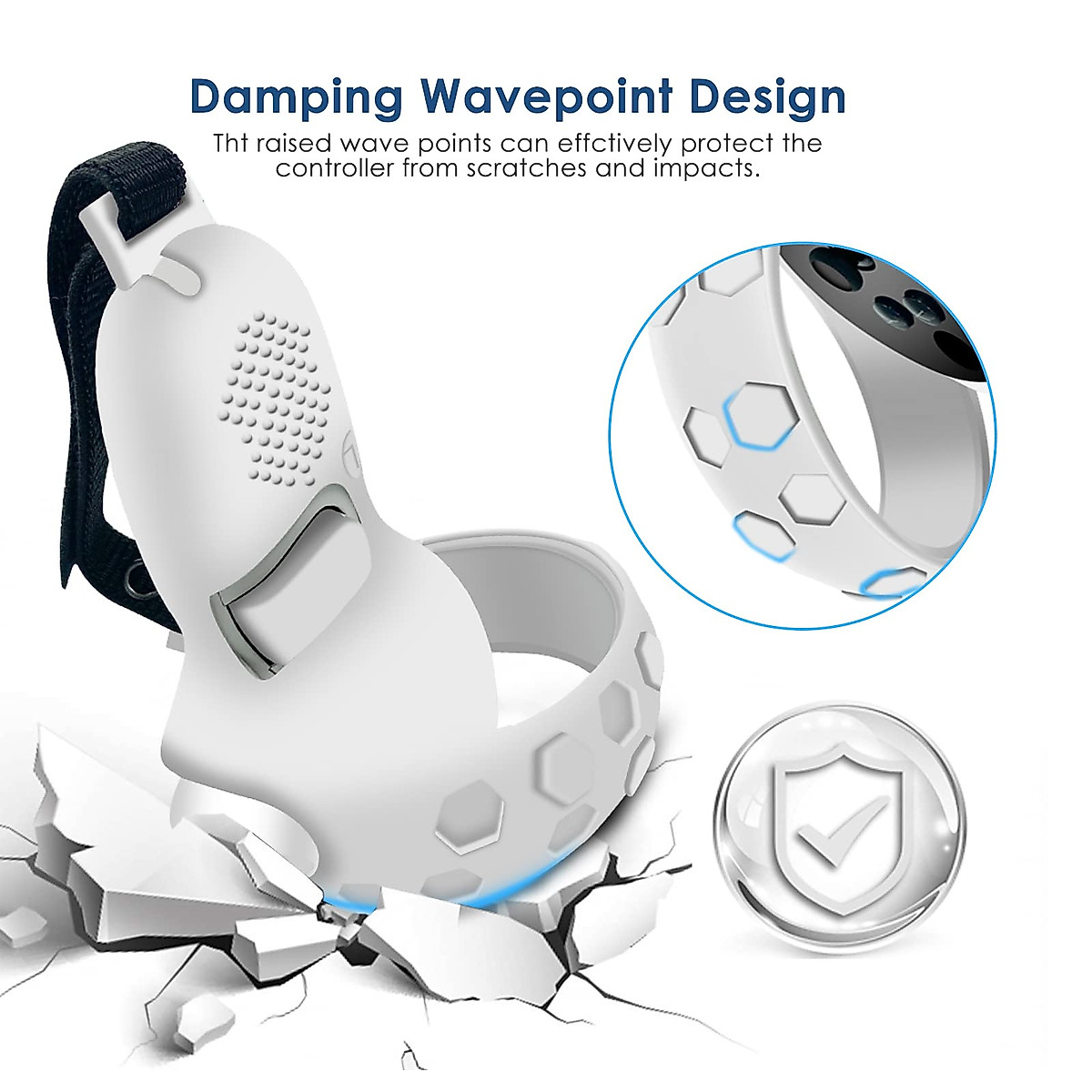 Silicone Cover for Oculus Quest 2, Protective Case Set Accessories for Meta VR, Multi Colors Soft Shell Skin