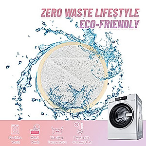 Veemos Reusable Cotton Rounds,14 Pieces Dual Sided Makeup Remover Pads with Washable Laundry Bag & Storage Box,Eco Friendly Bamboo Cotton Pads (Cream)