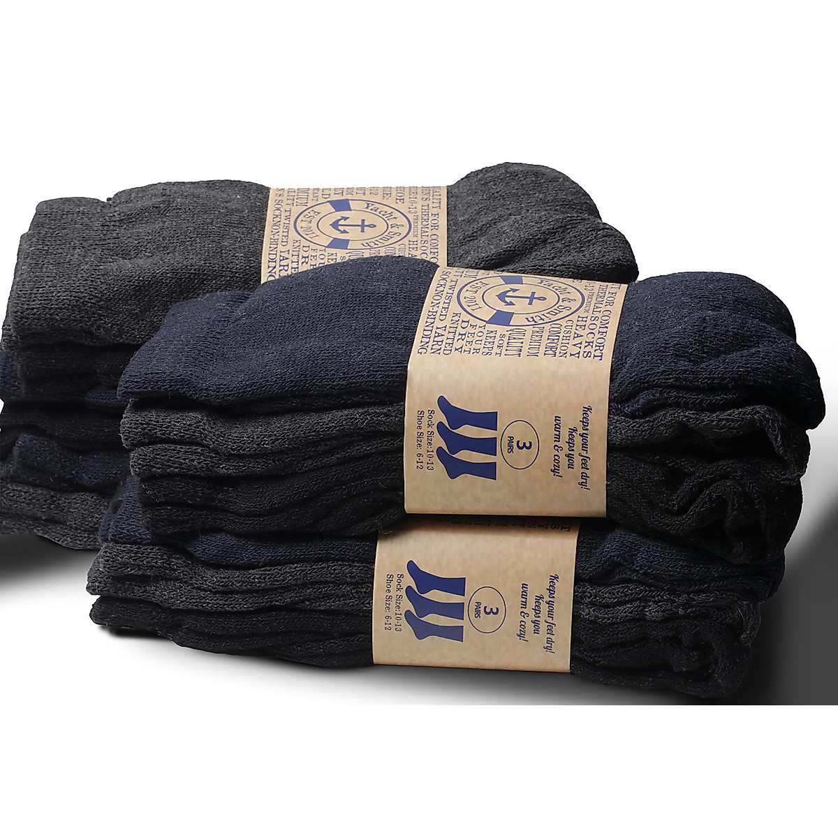 Yacht & Smith 48 Pairs of Mens and Womens Thermal Winter Socks, Warm Cold Resistant Bulk Pack