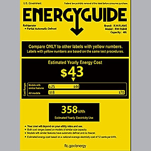 Havato 1.7 Cu.Ft Mini Fridge with Freezer,48 Liter mini refrigerator,Energy Saving,Low Noise,Single Door Compact Refrigerator,Adjustable Thermostat,for Dorm,Office,Bedroom and Garage （Black）