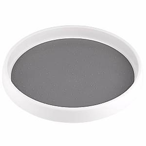 Lazy Susan Turntable, Non Skid Large Lazy Susan Turntable for Cabinet and Refrigerator, Plastic Rotating Turn Table, 10 Inch - by RamPro