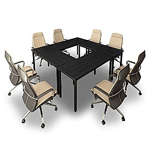 Bonzy Home Conference Tables 6ft Meeting Room Study Writing Table Office Computer Desk Save Space Design for 8 People 4PCS