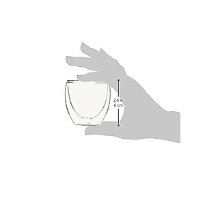 Bodum Pavina Glass, Double-Wall Insulated Glass, Clear, 2.5 Ounce, .08 Liter Each (Set of 2)