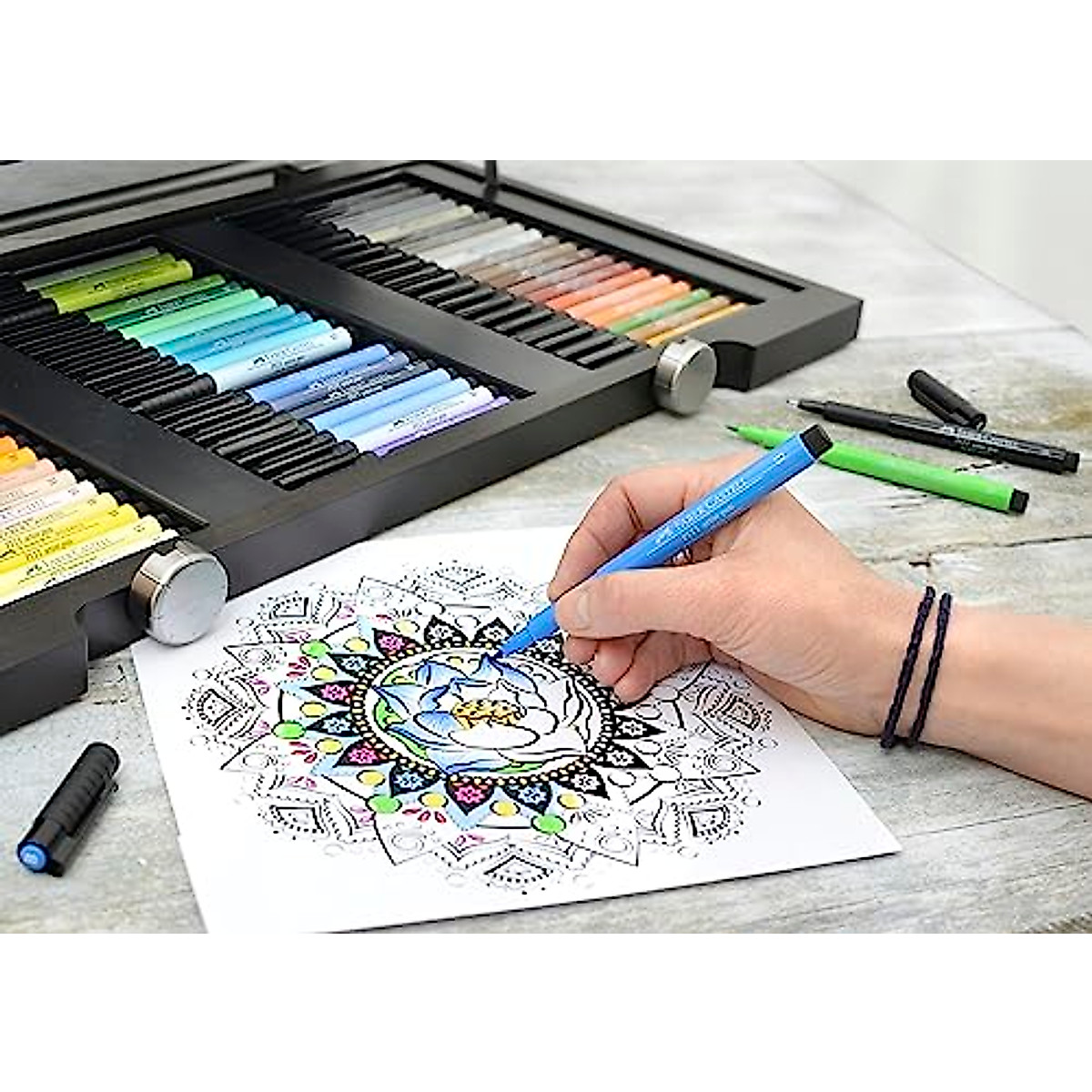 Faber-Castell Pitt Artist Wooden Box, Pack of 90